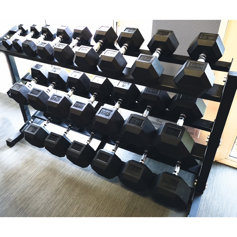 Rack 3 plateaux pour haltères