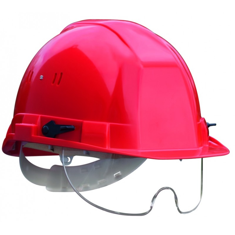 Casques de chantier avec lunettes CE Visiocéanic - coiffe textile avec ...